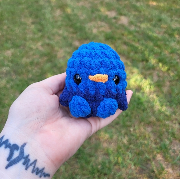 Handmade | Art | Mini Blue Bird Plush | Poshmark